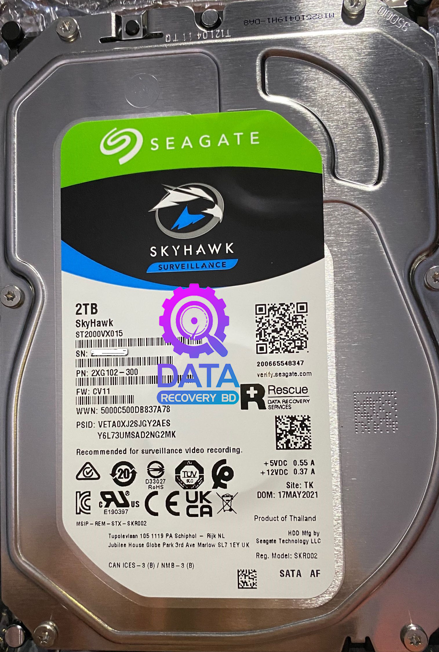 ST2000VX015-2XG102 LED:0x000000BD Recovery | Data Recovery BD